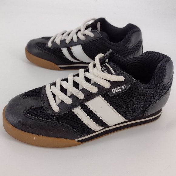 Dvs | Shoes | Y2k Vintage Dvs Mesh Milan Gum Sole Black White Skate ...